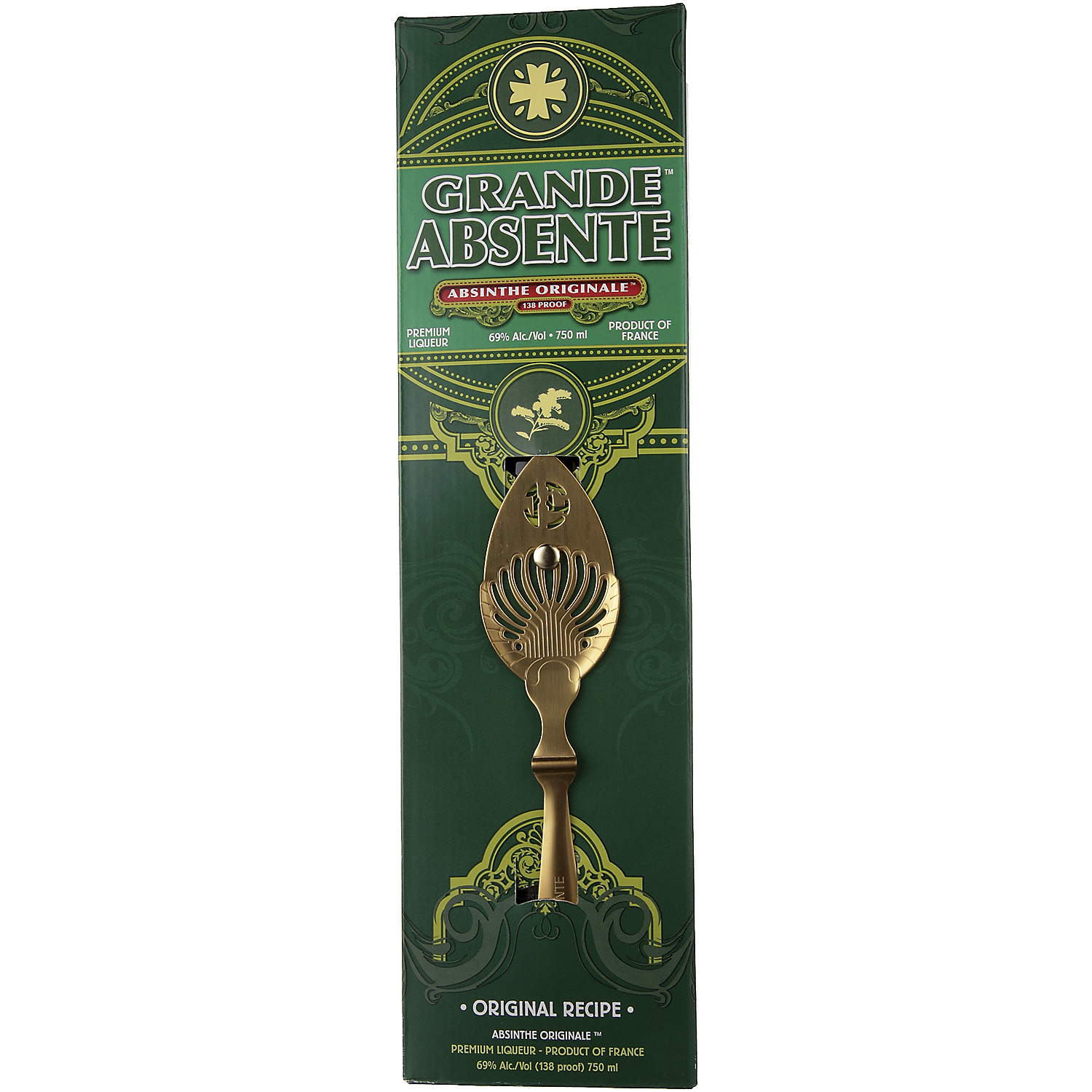 Grande Absente Absinthe Originale 138 W/ Absinthe Spoon 750Ml – The ...
